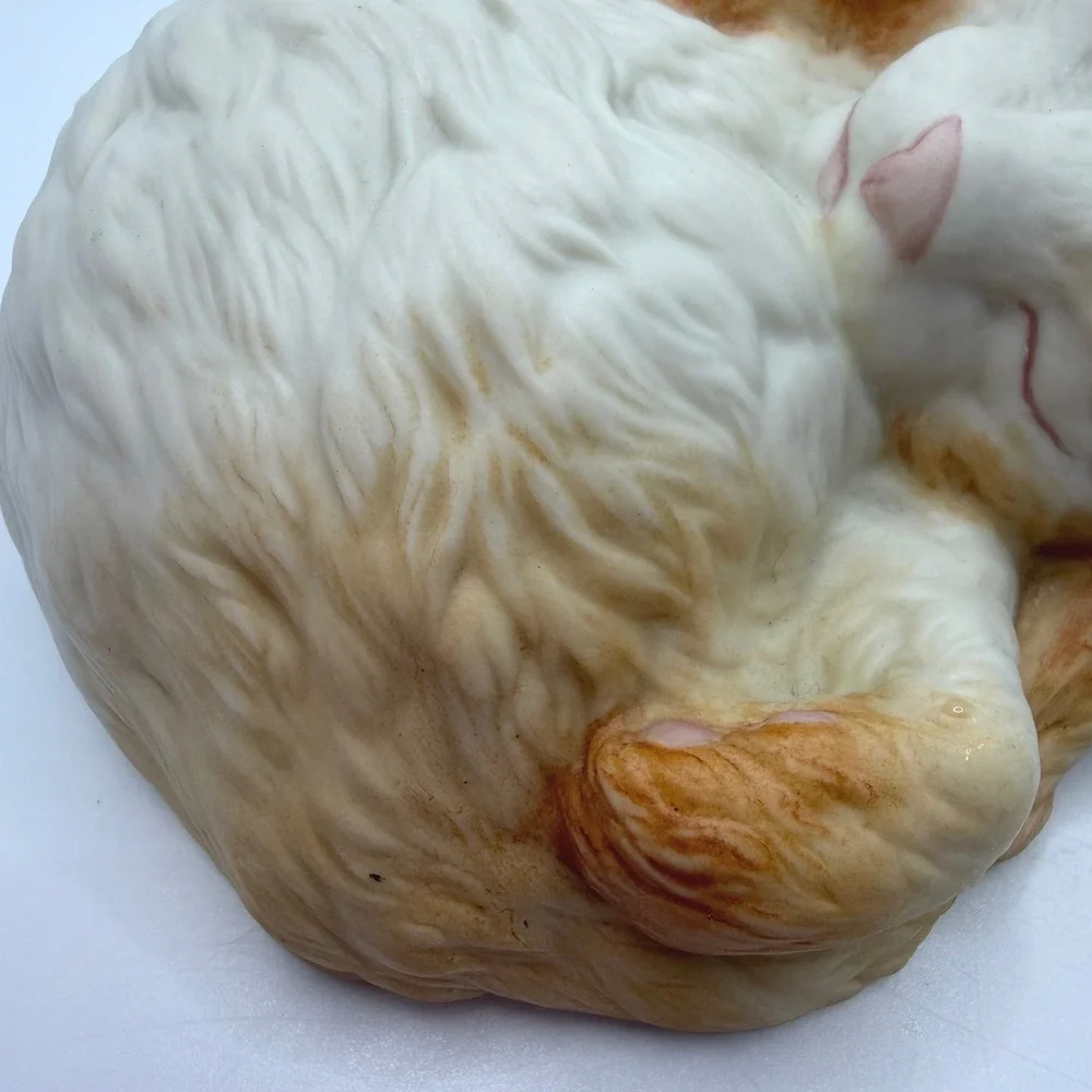 Cybis | Art | Vintage Cybis Porcelain Sleeping Cat Figurine Ginger ...